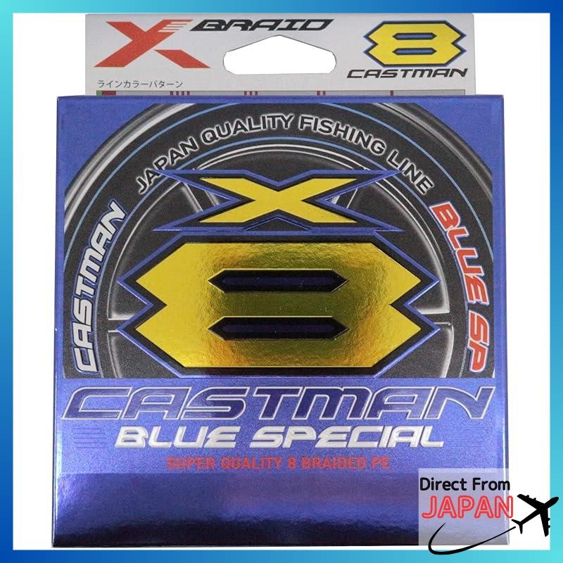 X-Braid Castman Blue Special X8 300m 4号 62lb Silver 10m intervals Fig ...