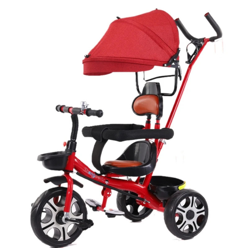 Children's tricycles bicycles hand-pushed canopy strollers bicycles ...