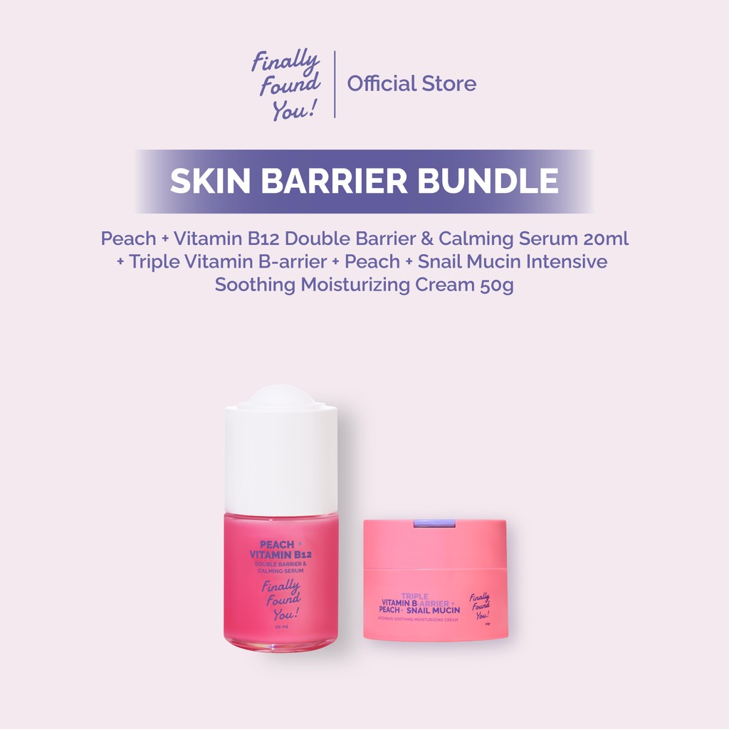 Finally FOUNDATION You! SKIN Barrier BUNDLE 2 PCS: VITAMIN B12 Double Barrier & Calming Serum ...