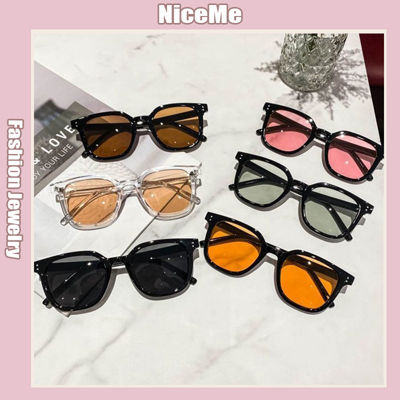 Fashion Sunglasses Korean Square Glasses Brown Retro Sunglasses Men's ...