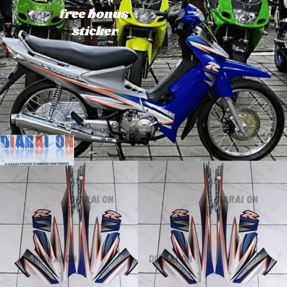Striping Stickers Suzuki Smash 110 r 2005 2006 - Smash 110r 2 Full body ...