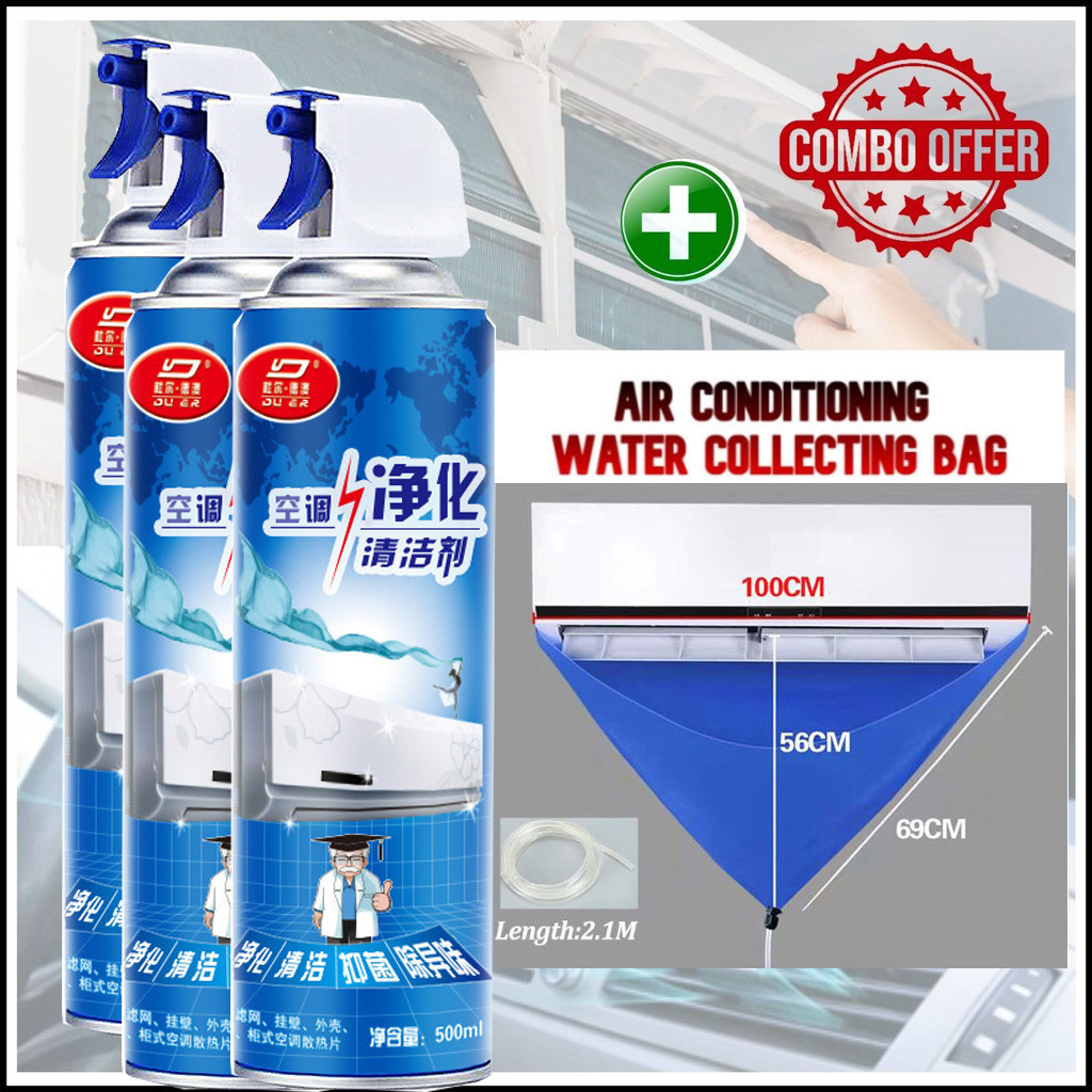 【COD】500ML 3PCS (Air-Cond Cleaner) Air Conditioner Cleaner Spray For ...