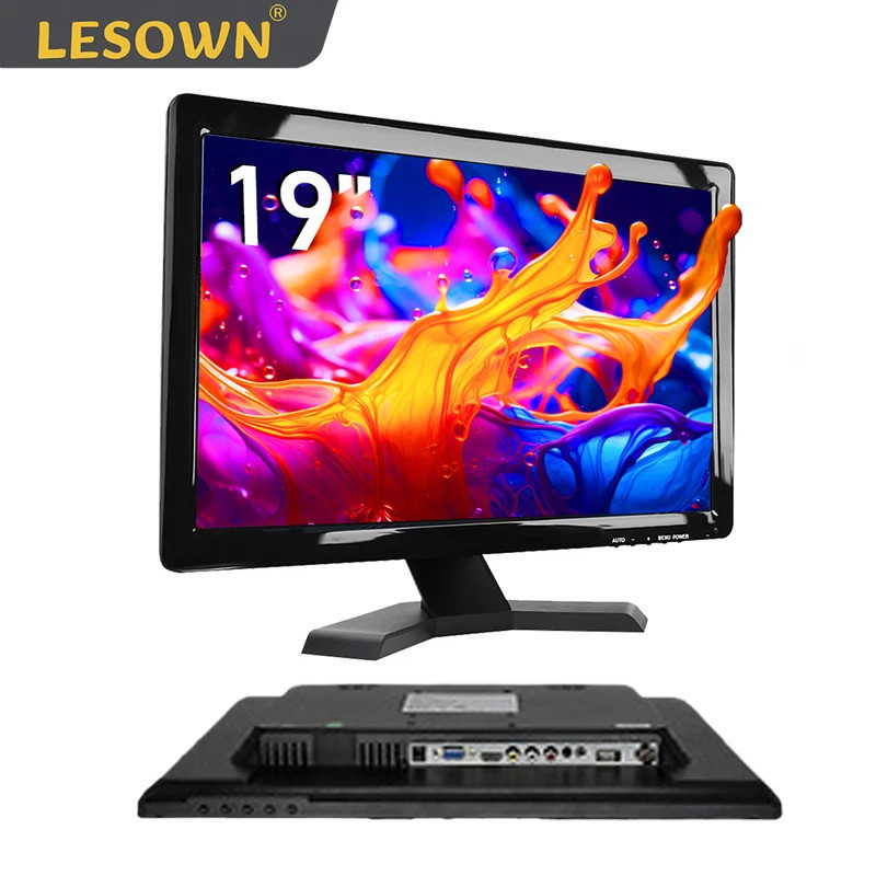 LESOWN 19 inch Industrial Monitor Touch Wide Screen 16:10 VGA HDMI AV ...