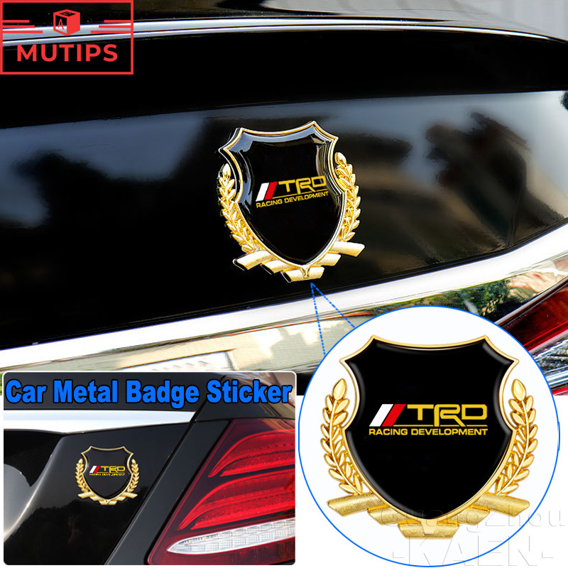 Toyota TRD 3D Car Logo Metal Sticker Car Logo Badge Car Decal Emblem ...