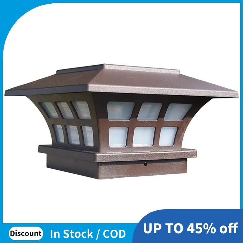 Solar Post Lamp Outdoor Waterproof Column Head Light for Garden Wall ...