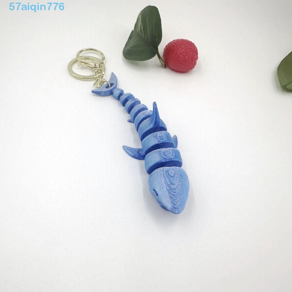 AIQIN 3D Printed Whale Keychain, Multi-jointed Movable 3D Printed Animals Figurine, Action ...