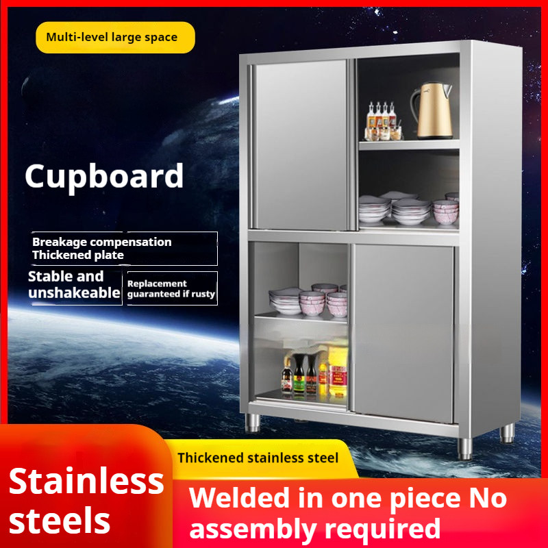 304 Stainless Steel Cabinet Thickened Overall Kitchen Cupboard ...