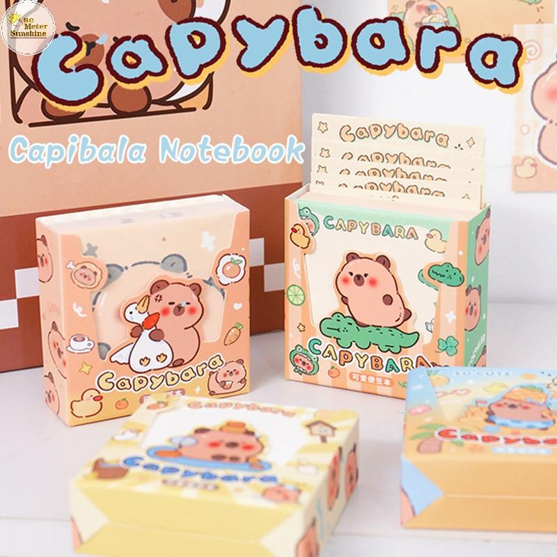 OMS 200Sheets Cute Cartoon Capybara Non Sticky Note Book Notes Pull-out ...