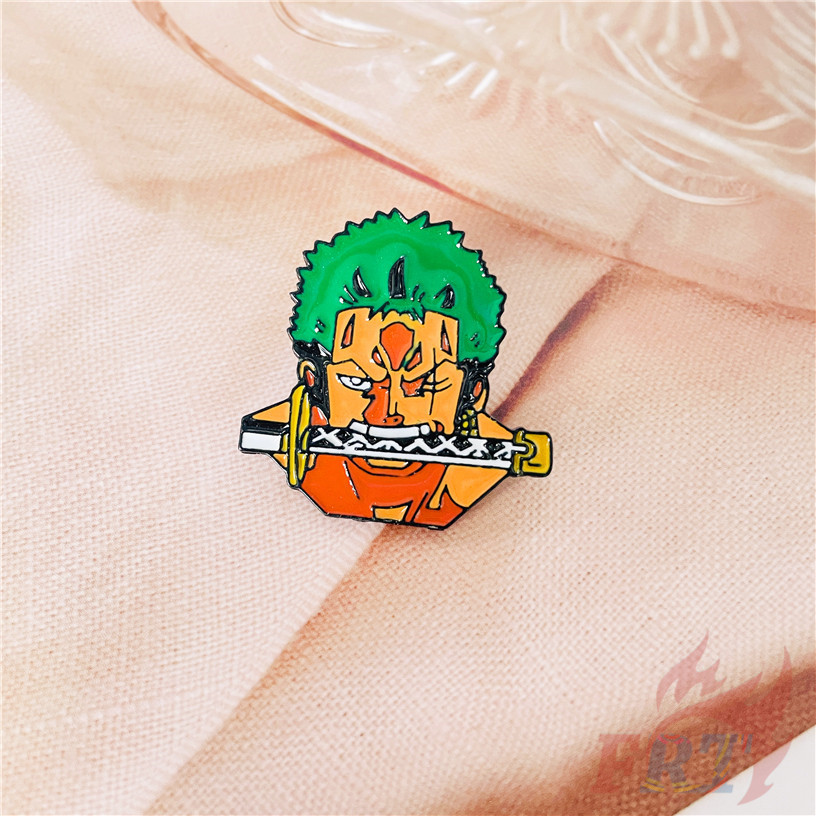 Anime One Piece . Zoro Brooches 1Pc Doodle Enamel Backpack Button Pins ...