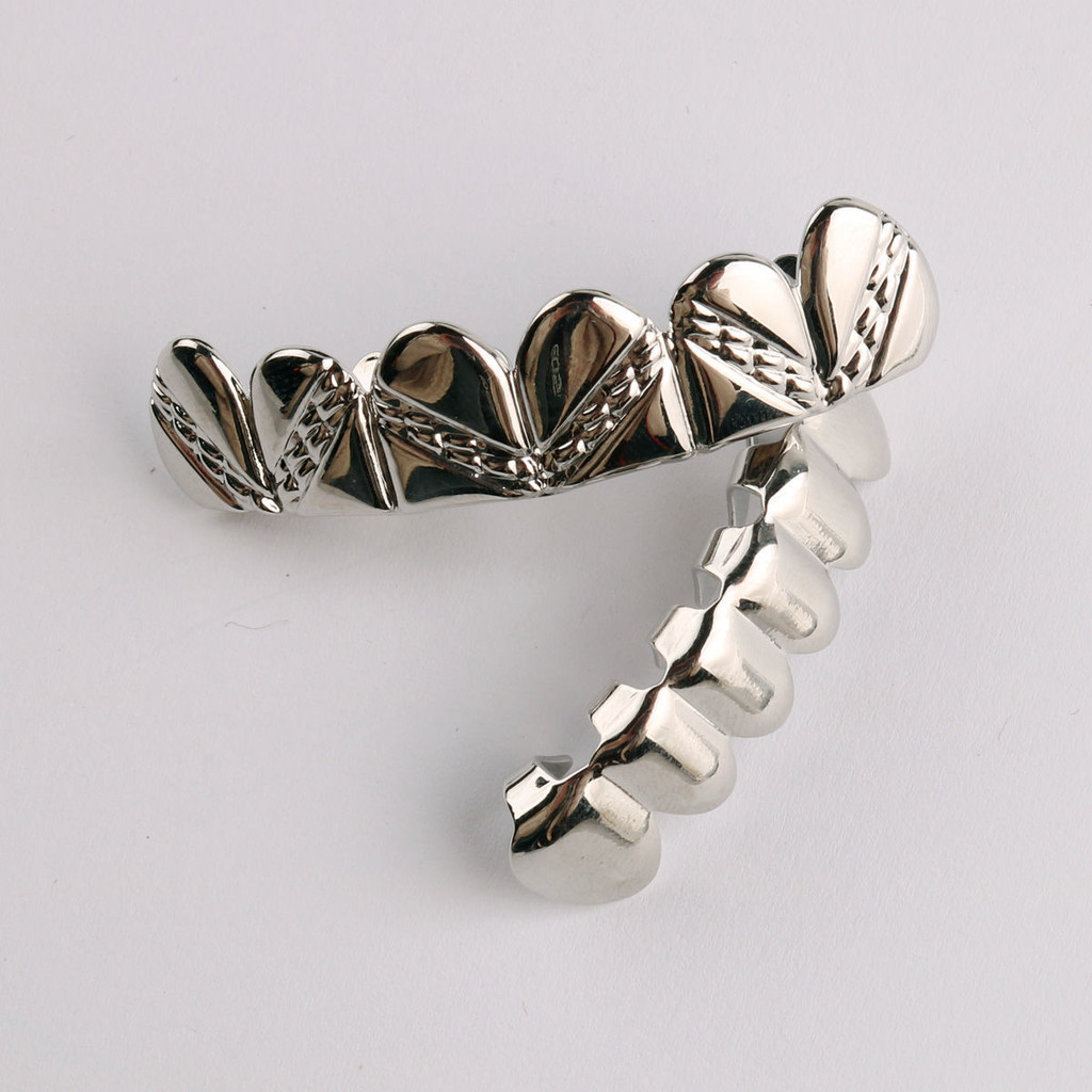 Eco-friendly Gold-plated Halloween Hip-hop Dentures Suicide Thunderbolt ...