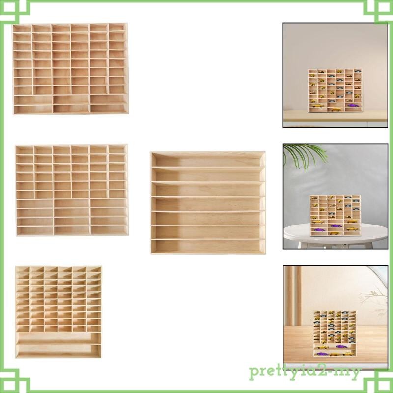 [PrettyiaedMY] Wood Toy Car Display Rack Cars Wheels Display Case ...