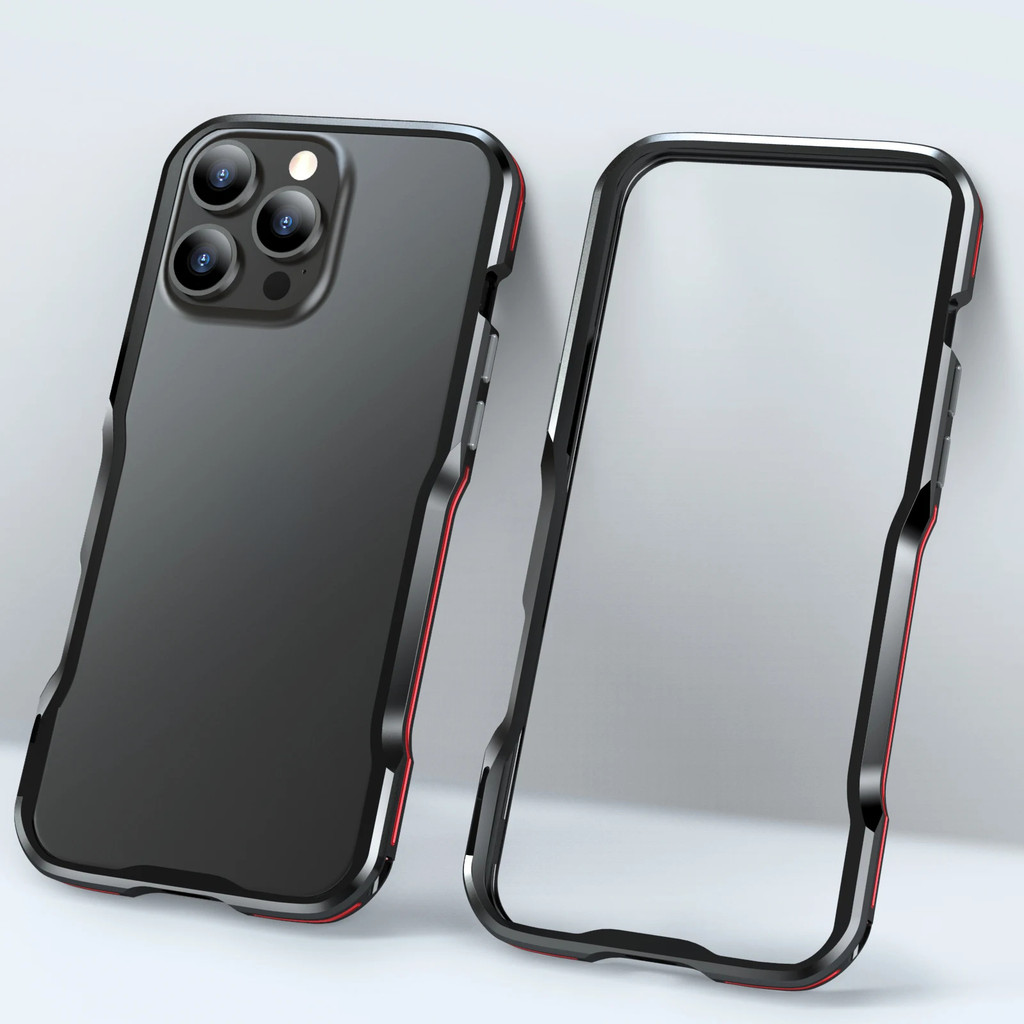 Aluminum Bumper & Metal Lens Frame Case for IPhone 16 15 14 13 ProMax ...