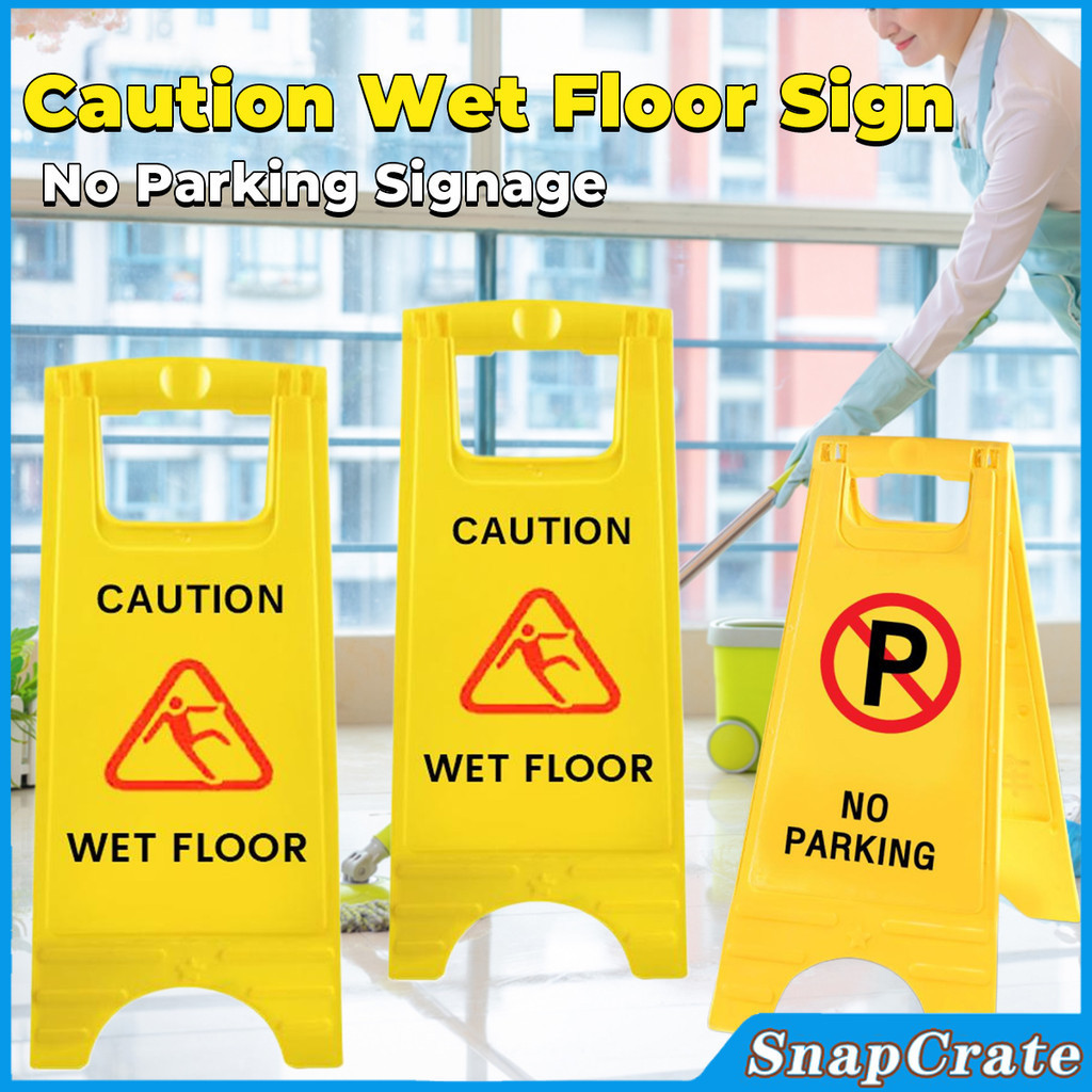Snap Foldable No Parking Signage Caution Wet Floor Signage Eye-catching ...