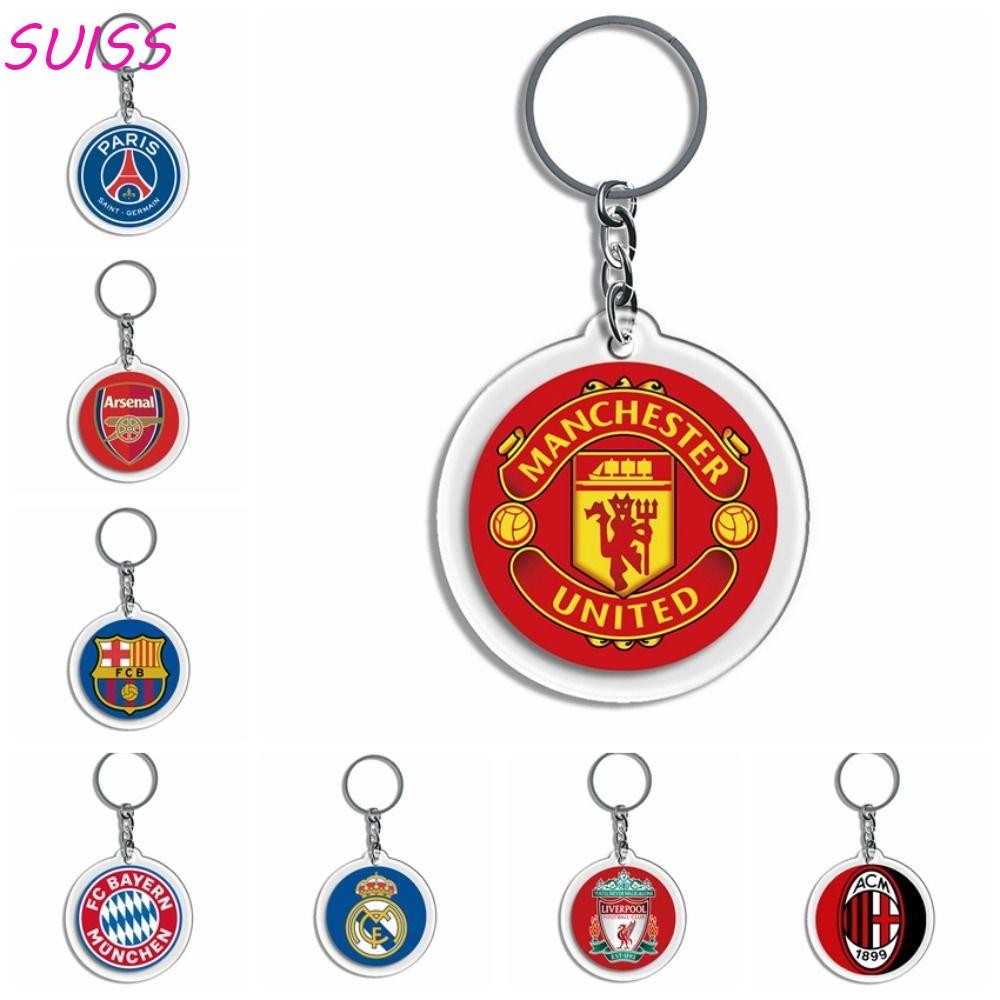 SUISS Football Club Emblem Keyring, Juventus Liverpool Soccer Club Key ...
