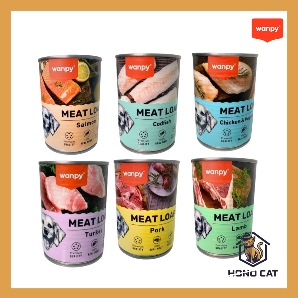 Wanpy 375G Dog Canned Food Wet Food Salmon/ Chicken/ Lamb/ Turkey ...