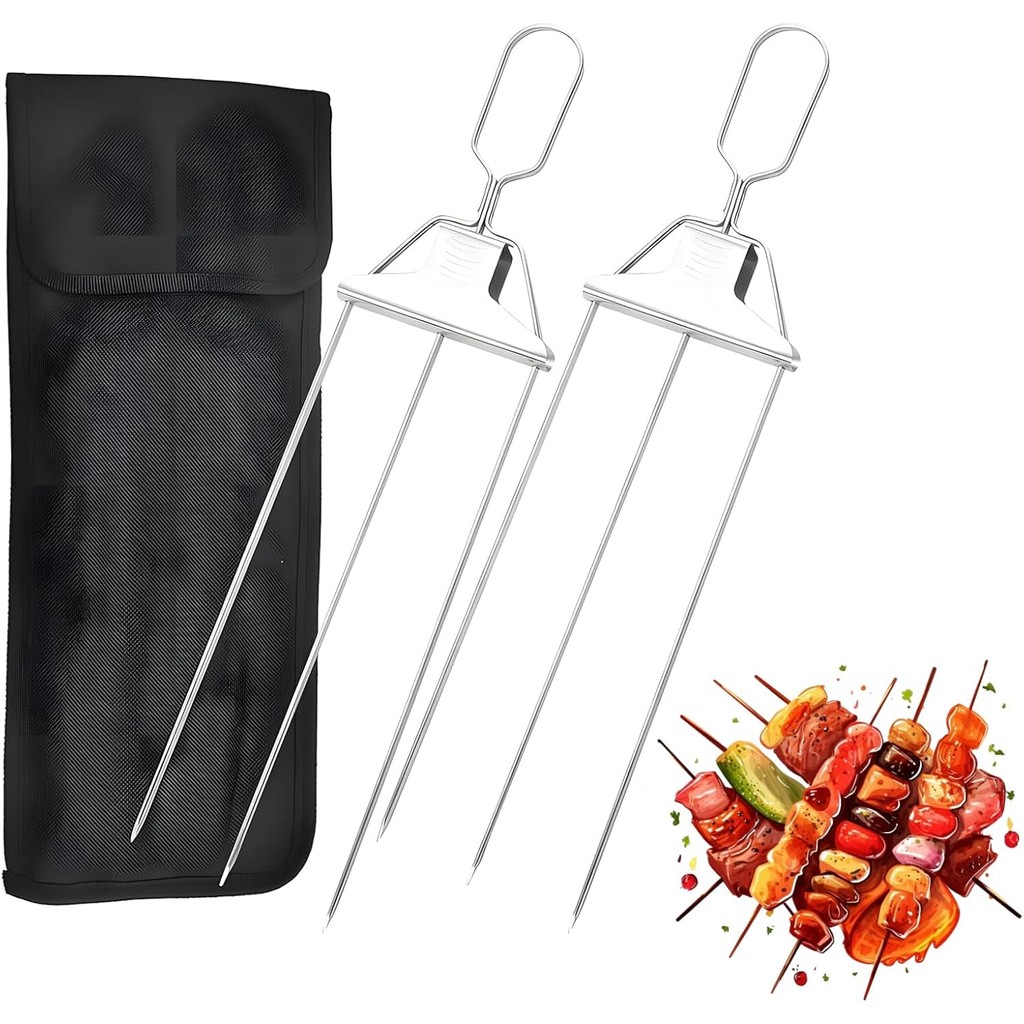 3 Way Grill, 3 Way Grill Skewers, Skewers, Easy to Use Push Bar Slider ...