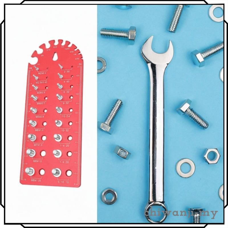 [ChiwanjifcMY] Nut and Bolt Thread Checker with inch cm Ruler Sizing ...