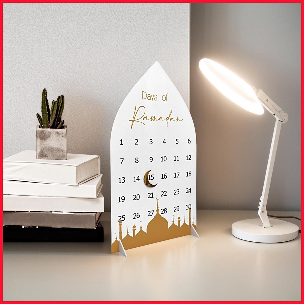 Eid Countdown Tabletop Decoration Acrylic Desktop Eid Calendar Decor ...