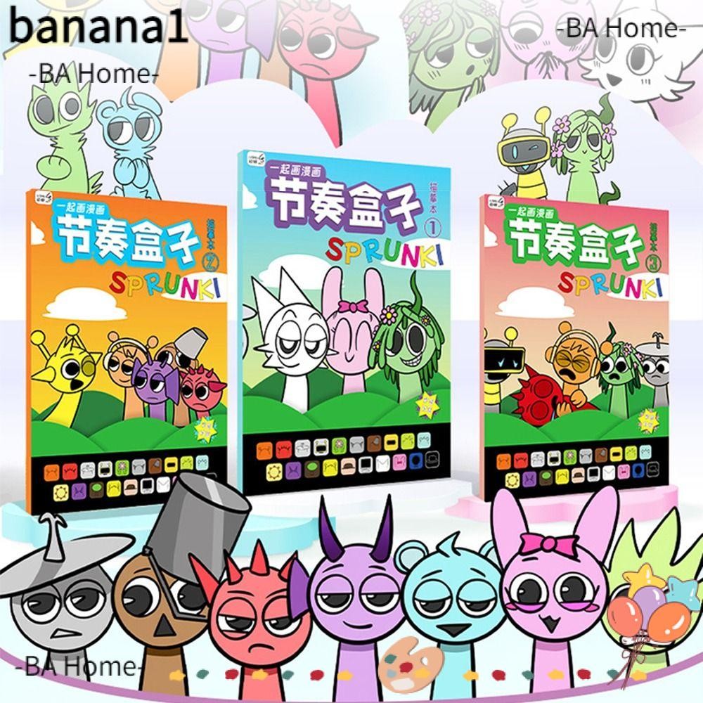BA 2pcs Painting Book, Sprunki DIY Painting Sketch Book, Gift Anime ...