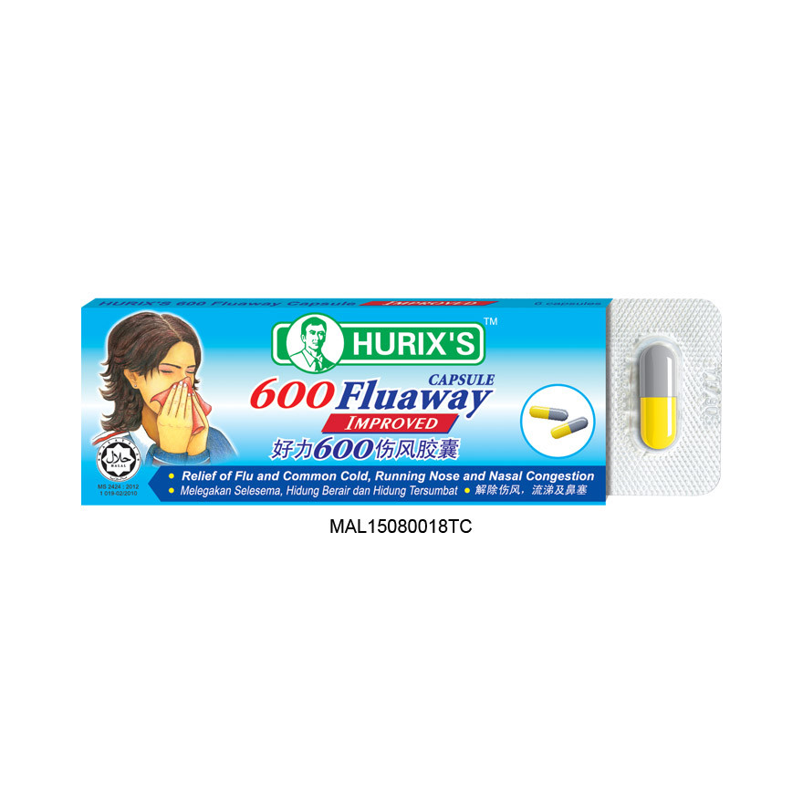 HURIX'S 600 Fluaway Capsule Improved 6's | Shopee Malaysia