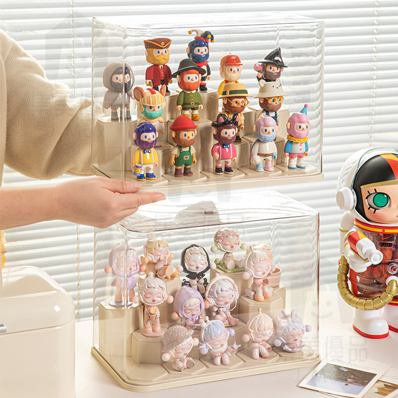 Diy Mystery Box Display Stand LABUBU Storage Box Anti-dust Doll Figure ...