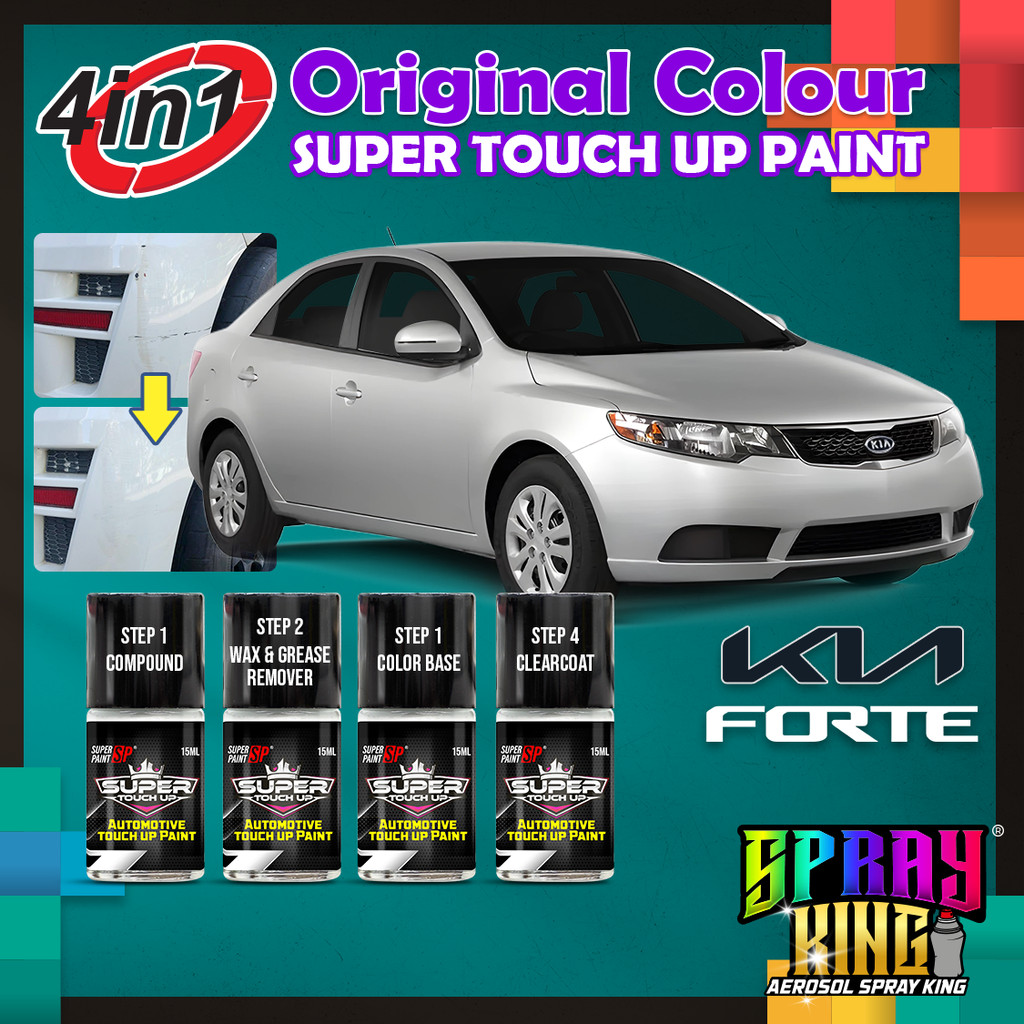 Kia Forte Original Touch Up Paint 4 IN 1 Combo Set DIY Scratch Calar ...