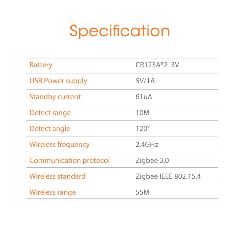 Tuya Zigbee Smart PIR Motion Sensor Wireless Body Infrared Detector ...