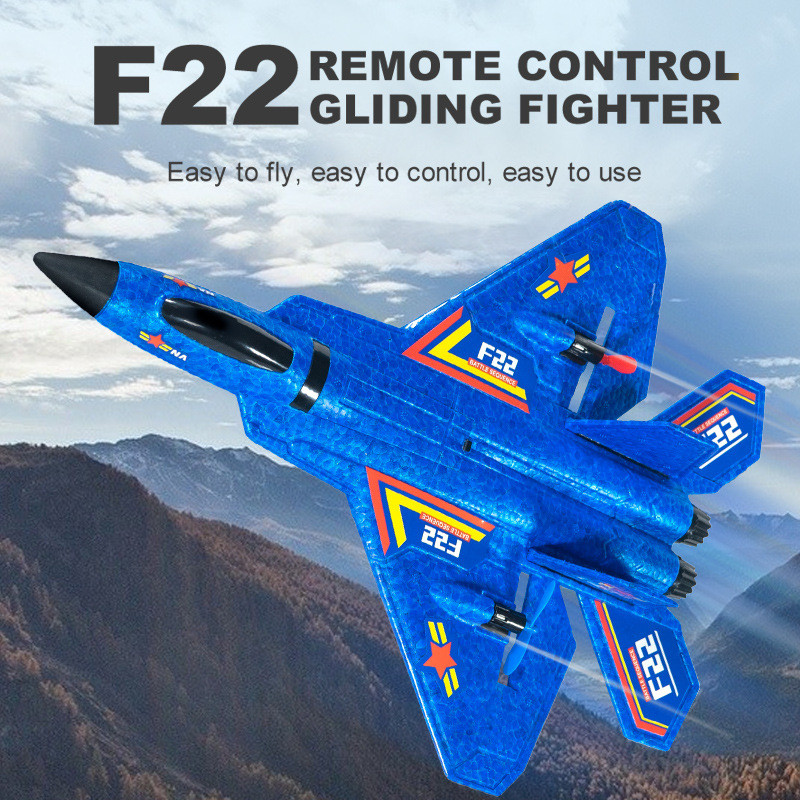 Rc Airplane Jet F22 Remote Control Airplane 2.4GHZ RC EPP Foam Anti Broken Glider Easy to Fly in ...