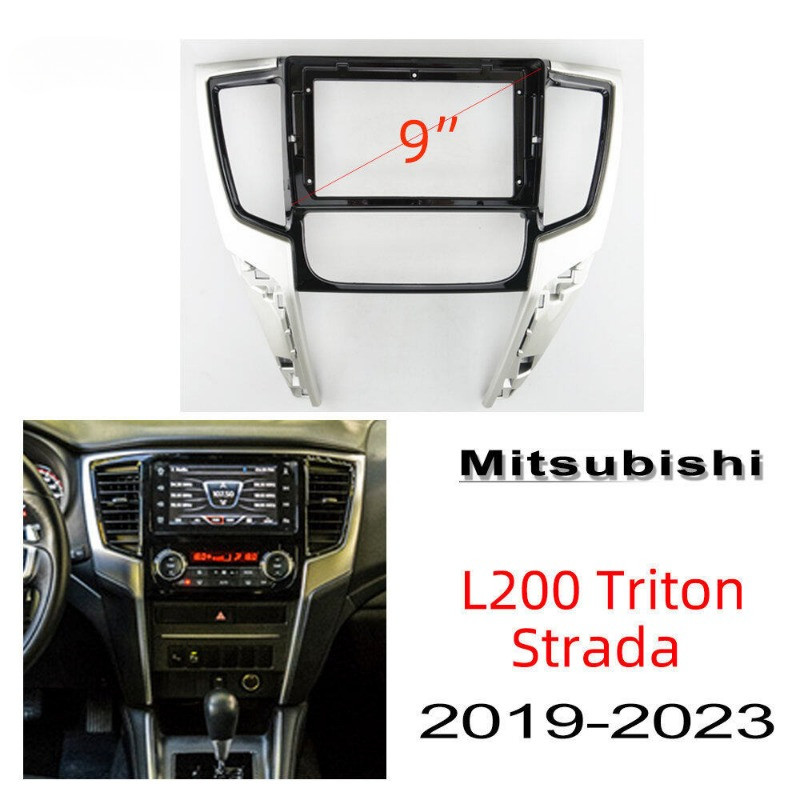 9 inch android head unit plate 2din radio frame dash mounting kits ...