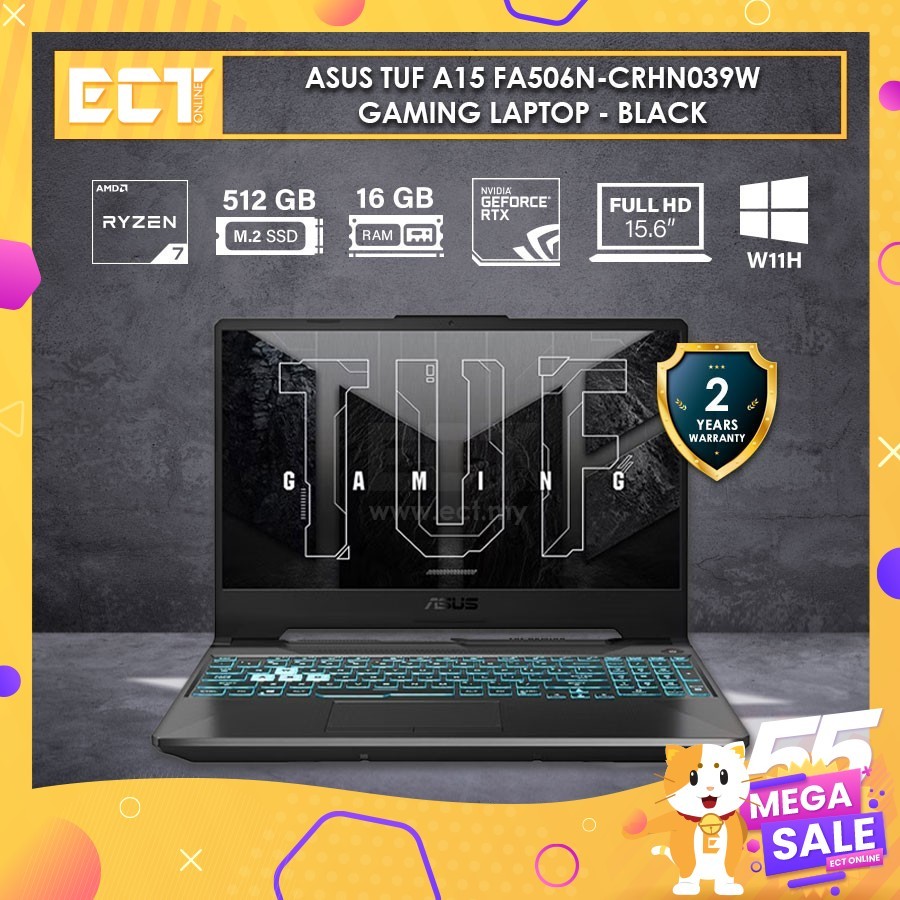 Asus TUF A15 FA506N-CRHN039W Gaming Laptop (R7-7435HS 4.50GHz,512GB SSD ...