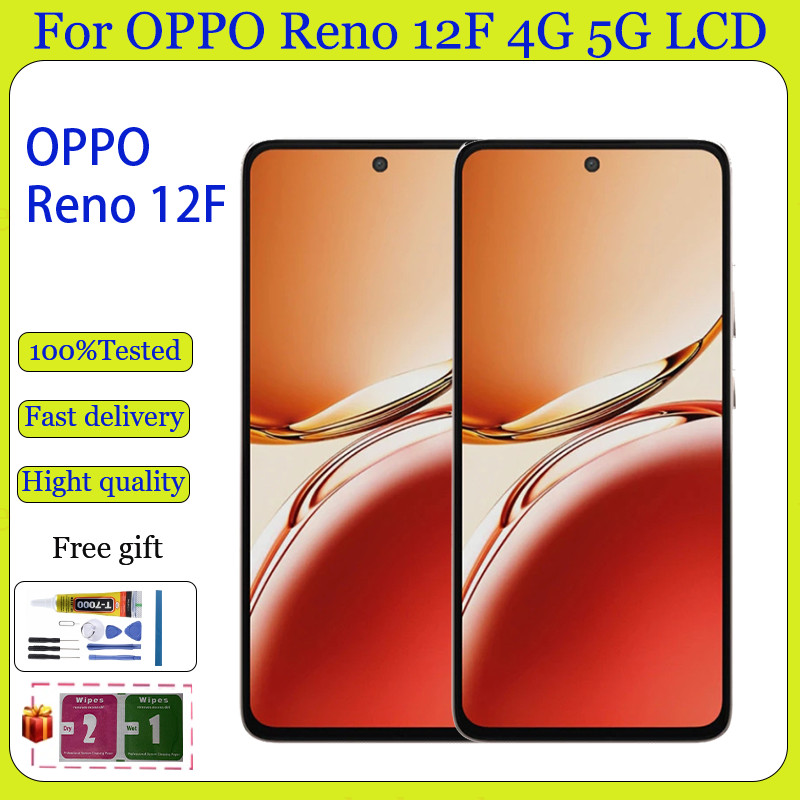 Original AMOLED For OPPO Reno 12F 4G 5G LCD Display Touch Screen ...