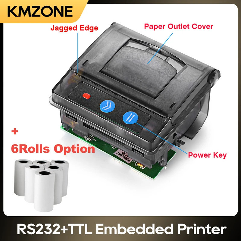 Goojprt Qr203 58mm Mini Embedded Thermal Printer RS232+TTL USB Panel Compatible Eml203 for ...