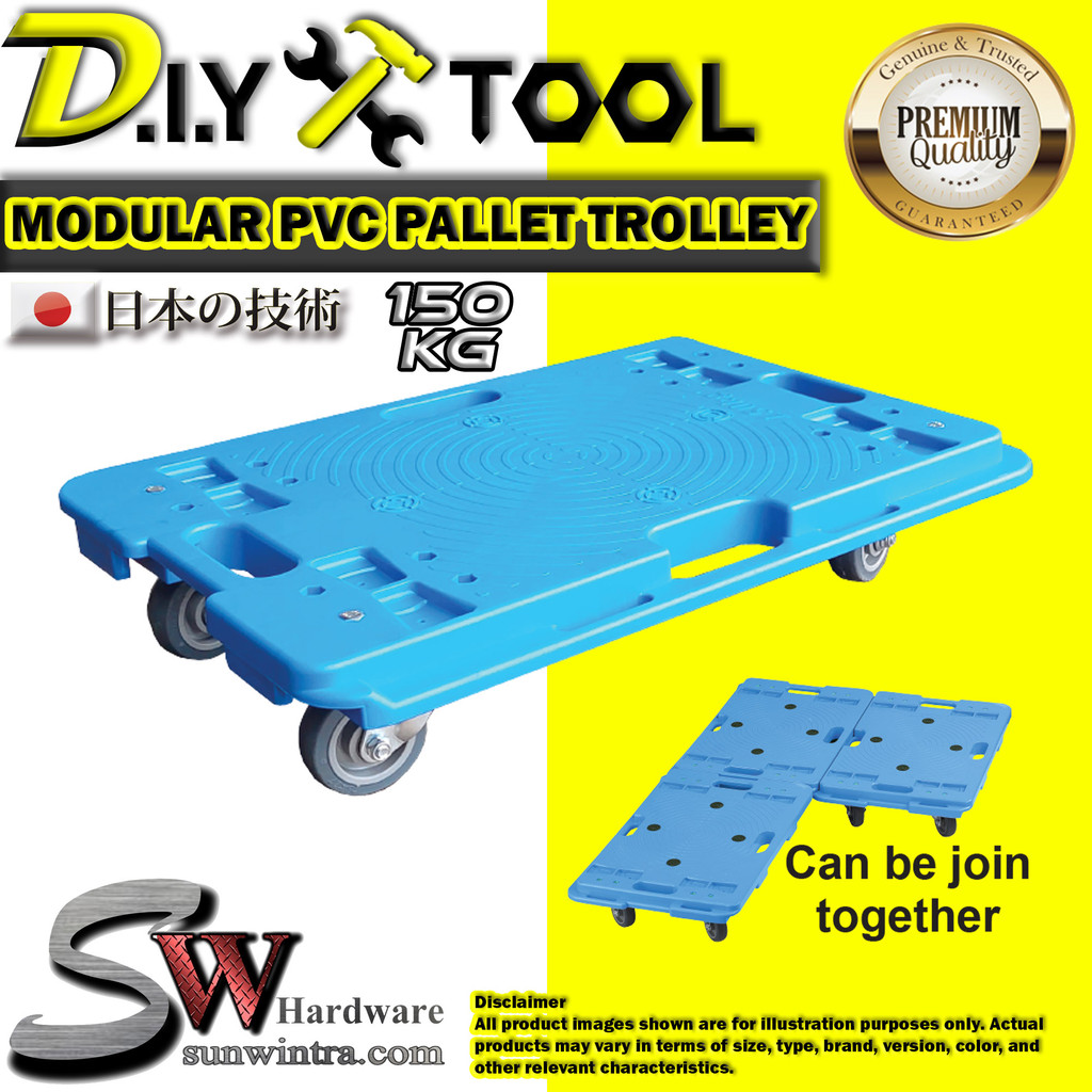 SW Hardware Heavy Duty Modular Type Pvc Pallet Trolley [Can Be Join to ...