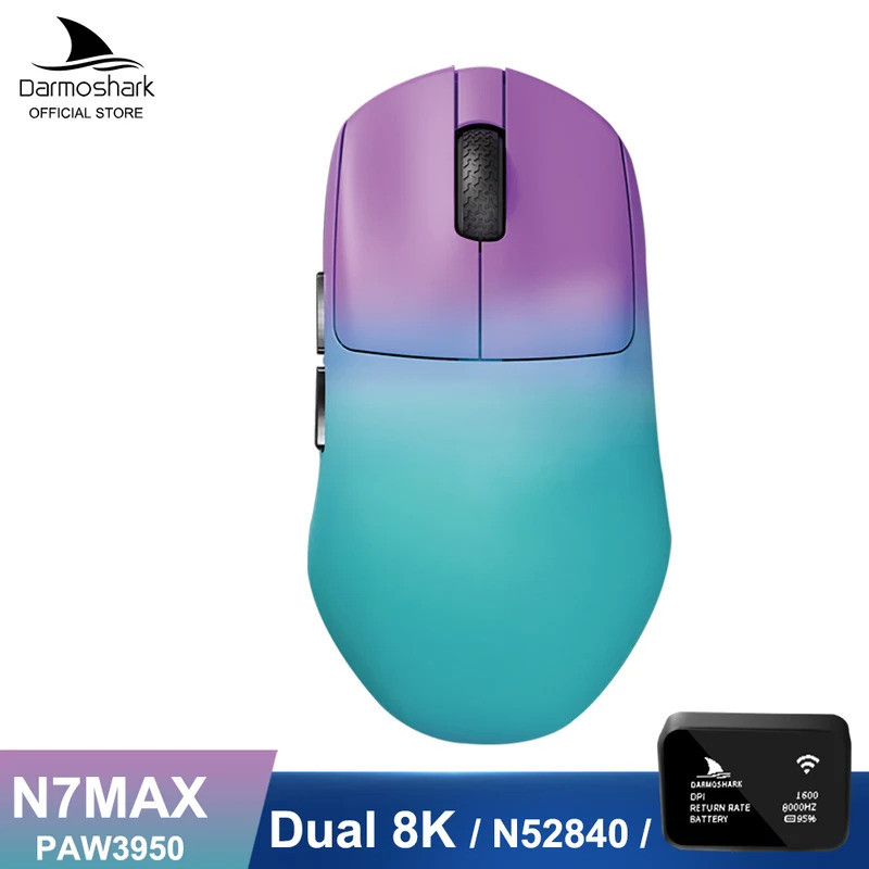 Darmoshark N7 MAX Double 8K Wireless Gaming Mouse Sensor PAW3950 ...