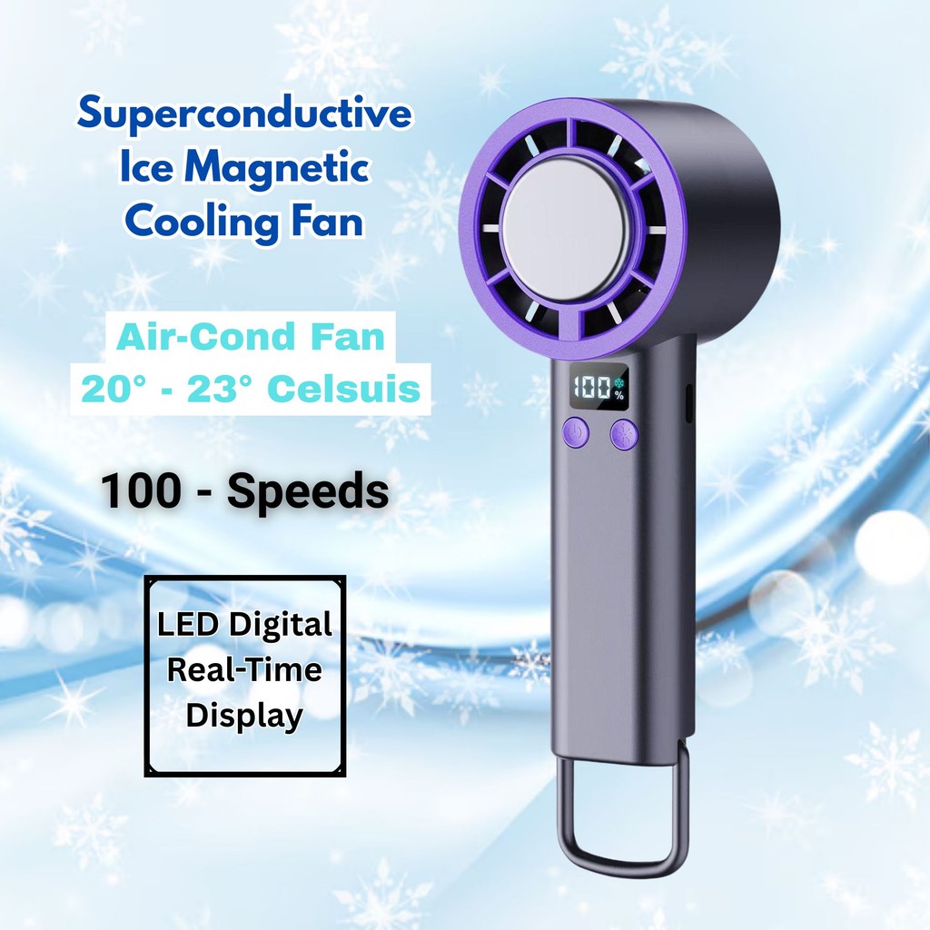 FL [Refrigerated] Fan Ice Cold Mini Handheld Fan Air Conditioner Level ...
