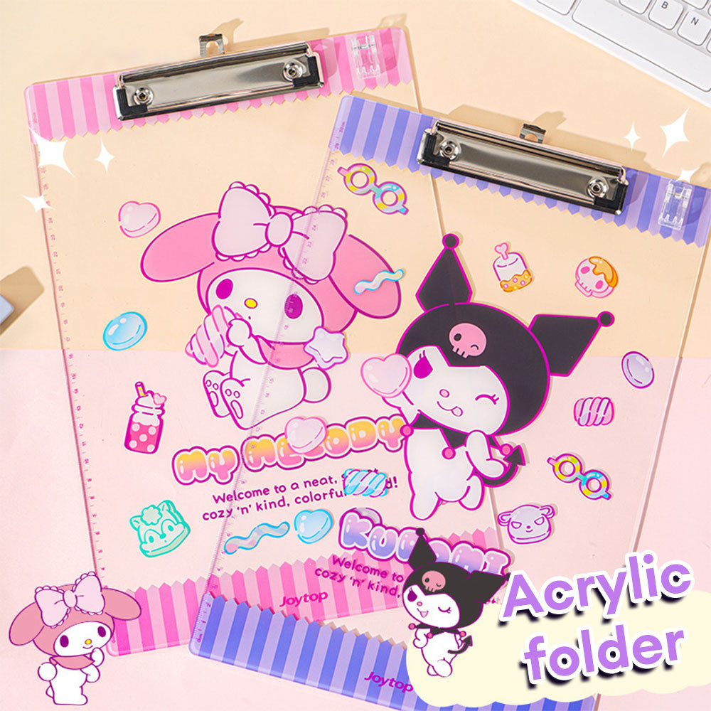 Sanrio Acrylic File Board Folder Cute Melody Character Transparent ...