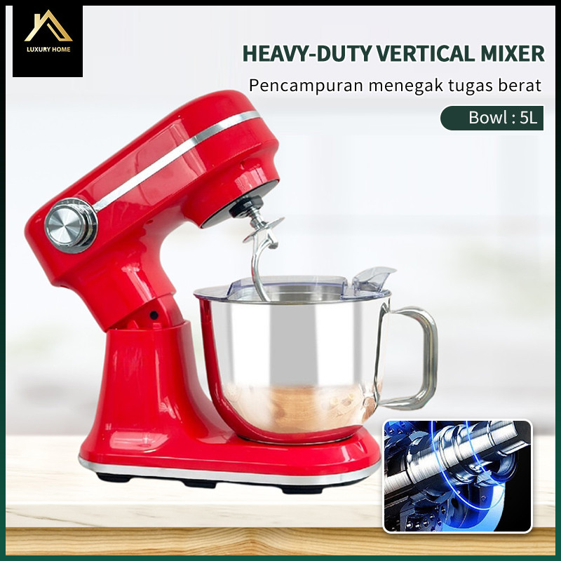 1500W 5L 12Speed Heavy Duty Stand Mixer Stainless Steel 304 Food Grade ...