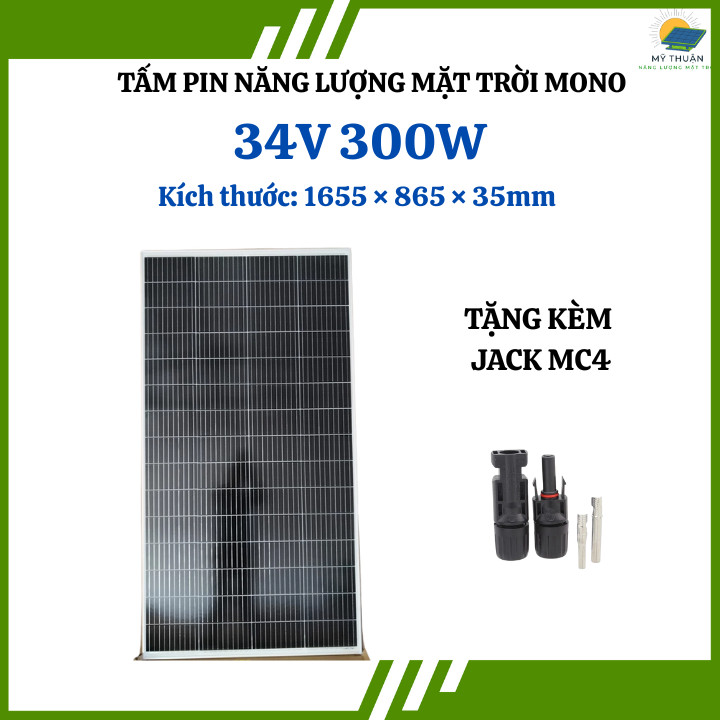 MONO SOLAR PANEL 34V 300W 16BB - 165x86x3.5cm - GENUINE SOYER SOLAR ...