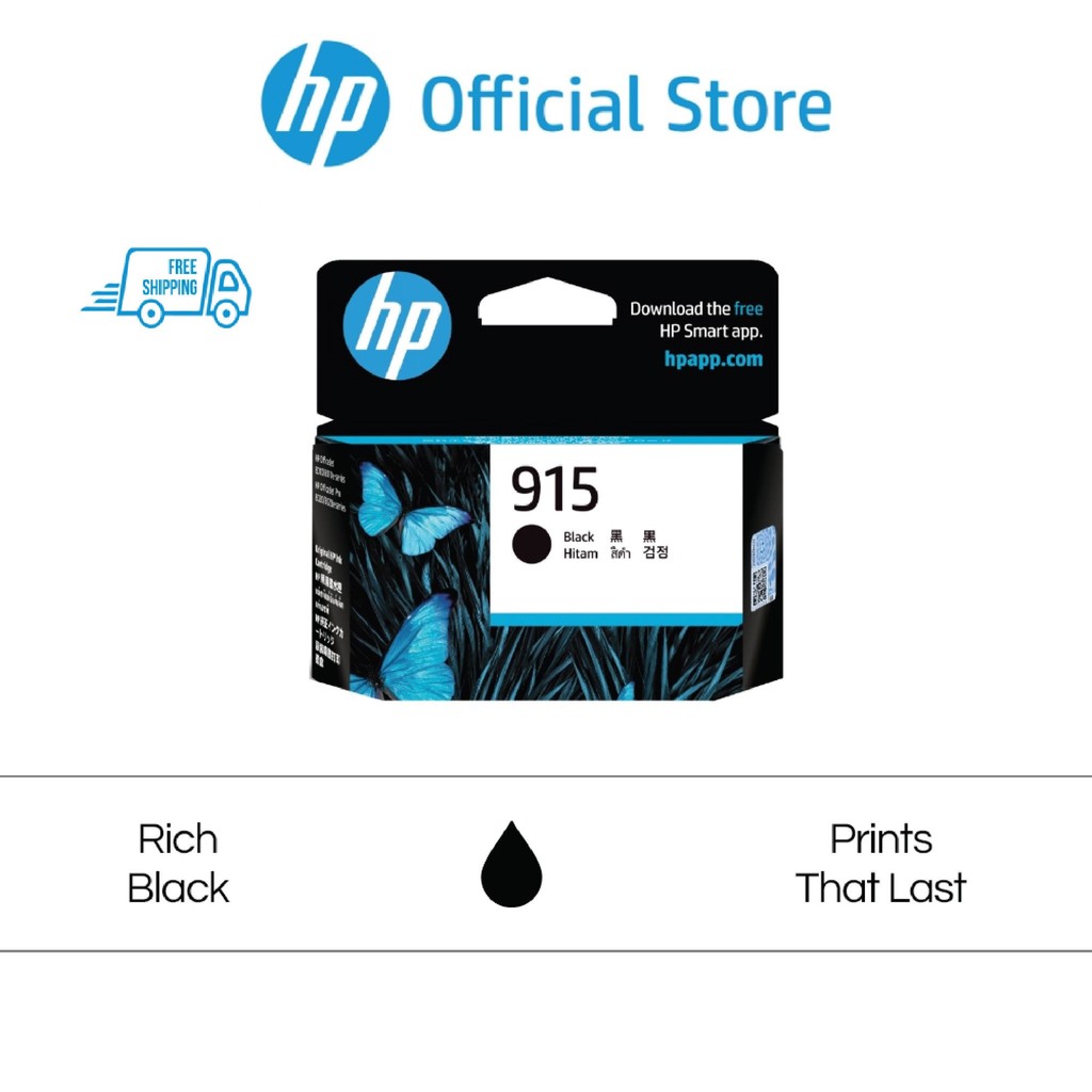 HP 915 Black Original Ink Cartridge / Compatible to HP OfficeJet 8010 ...