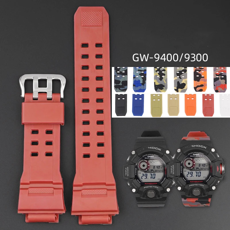 Silicone Watch Strap For Casio G-shock Rangeman Gw-9400 9300 Camouflage ...