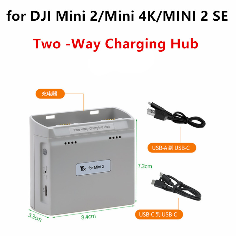 Two -Way Charging Hub for DJI Mini 2/Mini 4K/MINI 2 SE Charger Dual ...
