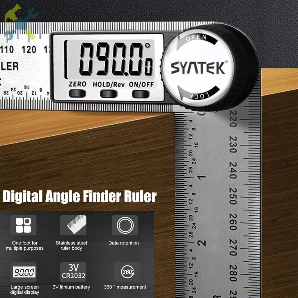 Digital Angle Finder Protractor 17"/400mm Stainless Digital Angle ...