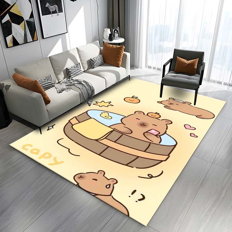 3D Capybara Area Rugs for Girls Boys Bedroom, Funny Pet Animal Living ...