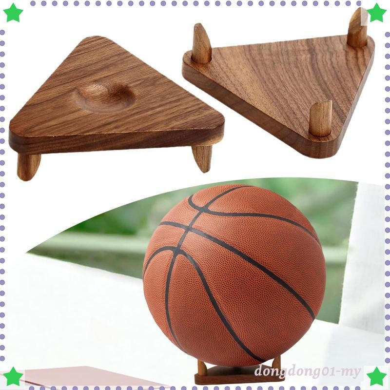 [Dong] 2x Wooden Ball Display Stand Tripod Storage Stand Volleyball ...