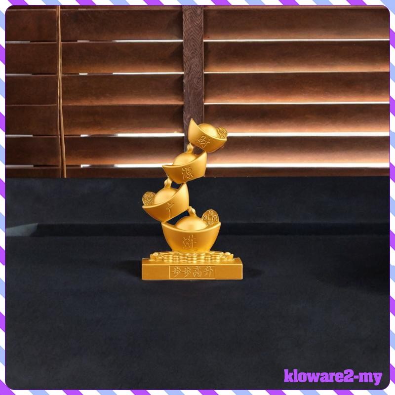 [KlowareafMY] Statue Gold Yuan Bao Alloy Friend Gift Fengshui Figurine ...