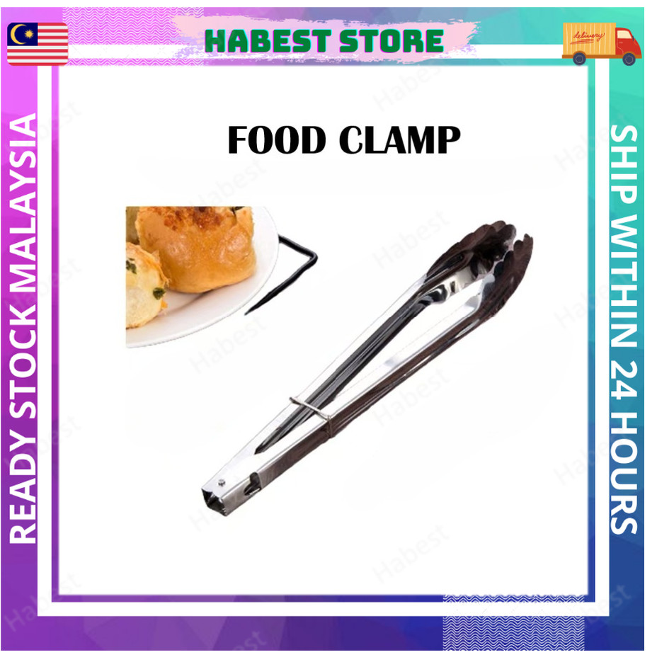 Stainless steel food clip bread clip buffet tongs baking supplies ...