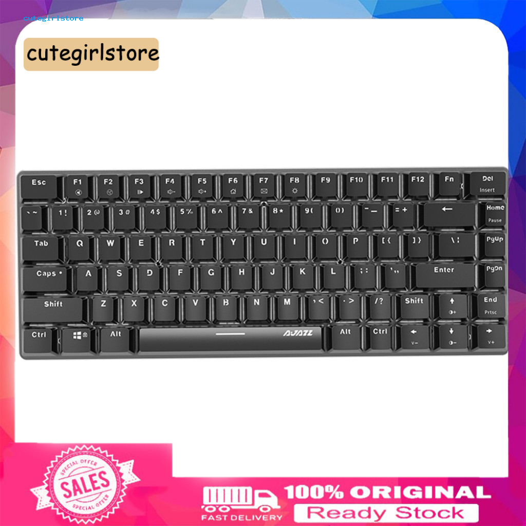 Cute_ AJAZZ 2 Colors Optional Mechanical Keyboard for Laptop Ergonomic ...