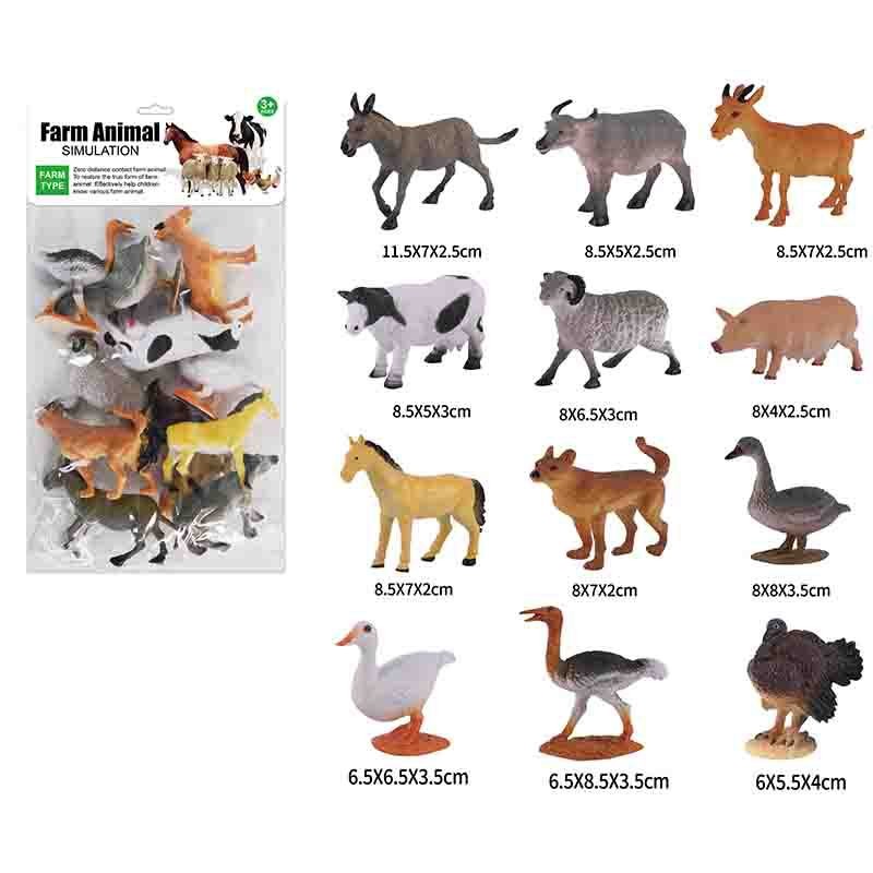 Farm Animal Set/Ranch Poultry Animal/Cow/Pig/Sheep/Simulation Animal ...