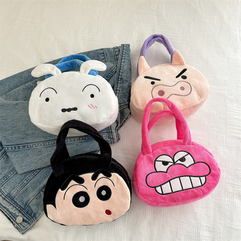 Ins Handbag Crayon Shin-Chan New Style Plush Cute Carrying Bag Commuter ...
