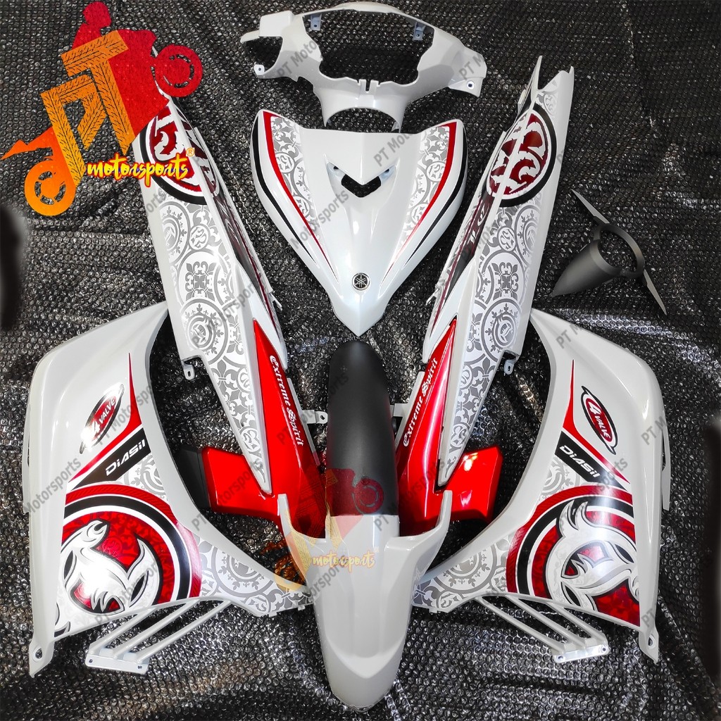 LC 135 V2 V3 V4 V5 V6 V7 Cover set Bodyset Pearl White Candy Red Batik ...